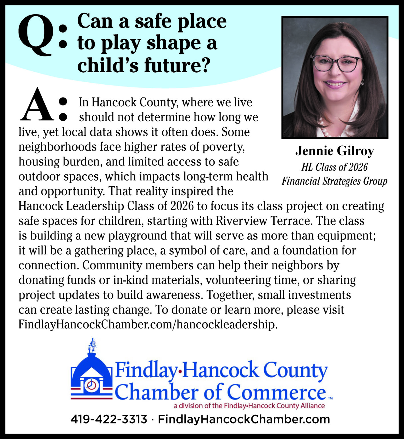 Hancock Leadership 2026 Class Project - Findlay•Hancock County Chamber ...
